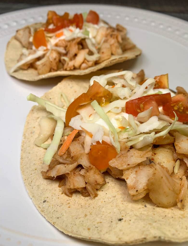 Easy Fish Tostadas with Crema - Hot Rod's Recipes