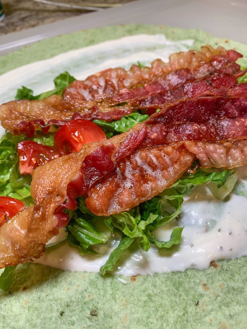 BLT Turkey Tortilla Wraps - Hot Rod's Recipes