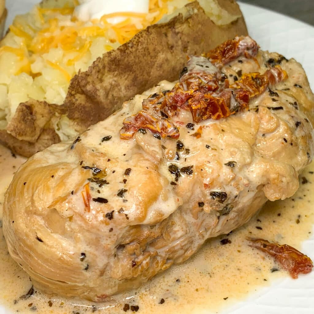 Slow Cooker Sun-Dried Tomato Chicken - Hot Rod's Recipes